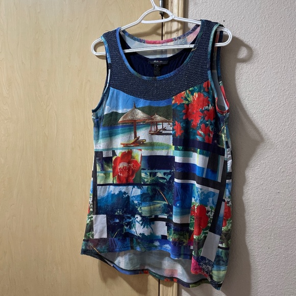 Style & Co. | Tops | Women Medium Adorable Tropical Beach Double Tank ...